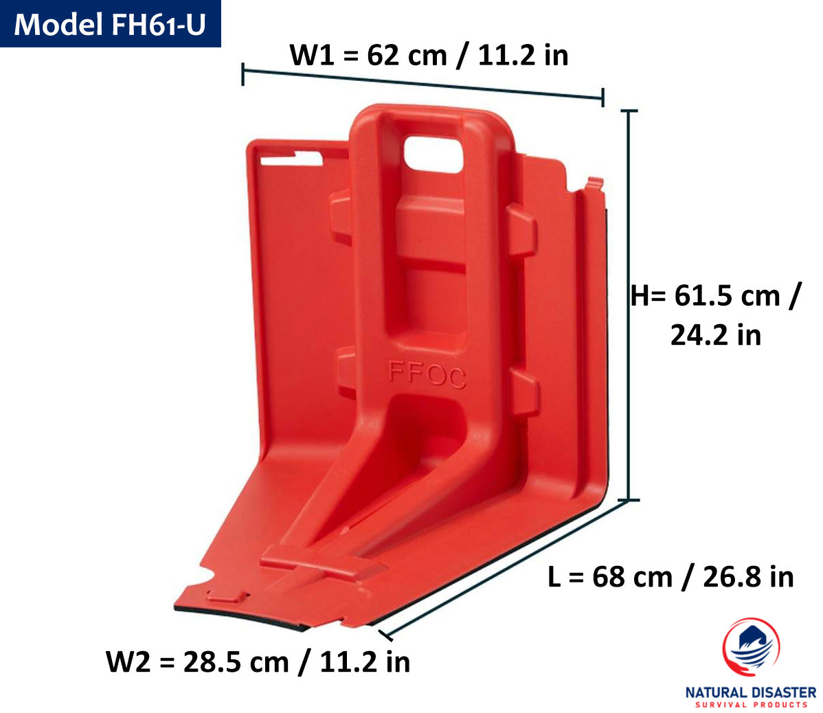 Flood Barriers Model FH61-U – Natural Disaster Survival Products