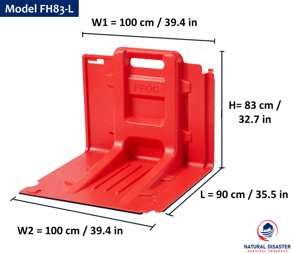 Flood Barriers Model FH83-L – Natural Disaster Survival Products